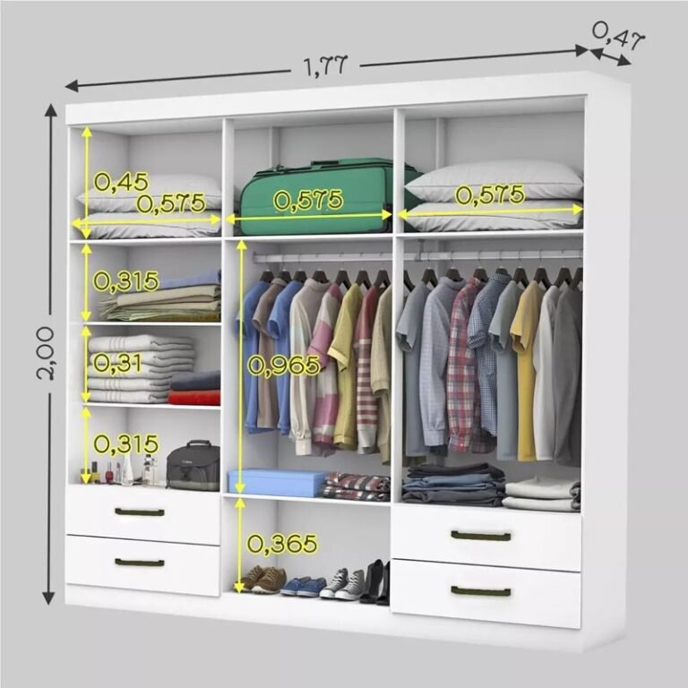 Guarda-Roupa Casal Hércules 6 Portas com Espelho Branco Larg. 1.77m Com ...